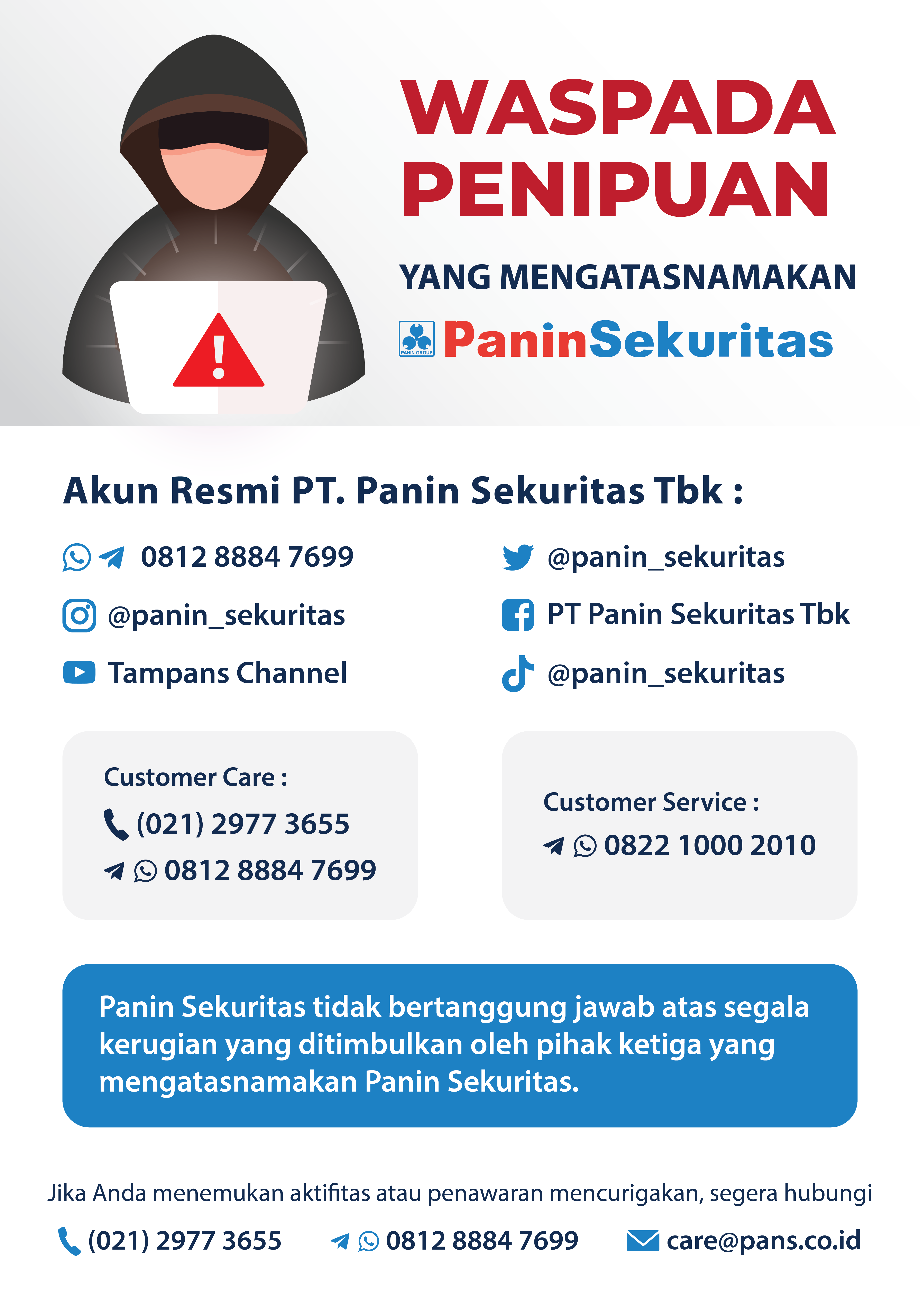 WASPADA AKUN TELEGRAM PALSU - Panin Sekuritas